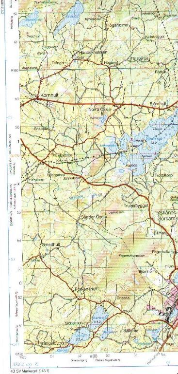 4D SV Markaryd Lantmateriets Terrangkarta - Sverige - Zweden : Reisboeken