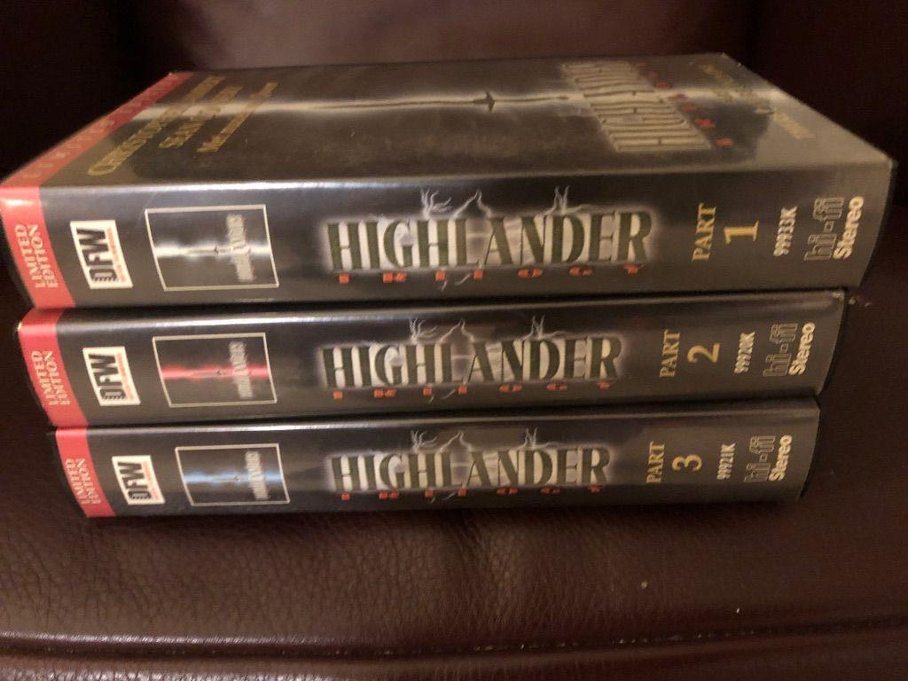 VHS Highlander deel 1 deel 2 deel 3 limited edition videobanden : VHS