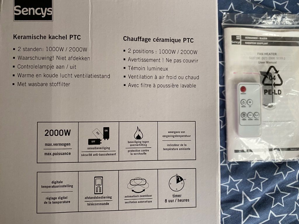 Sencys Keramische verwarming : Huishoudelijk