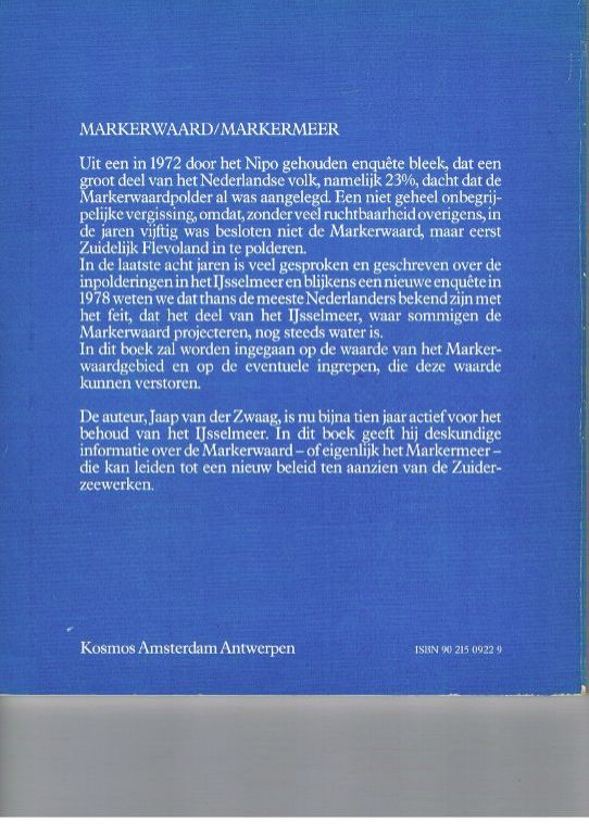 Markerwaard/Markermeer ? J. van der Zwaag : Overige Boeken en Diversen