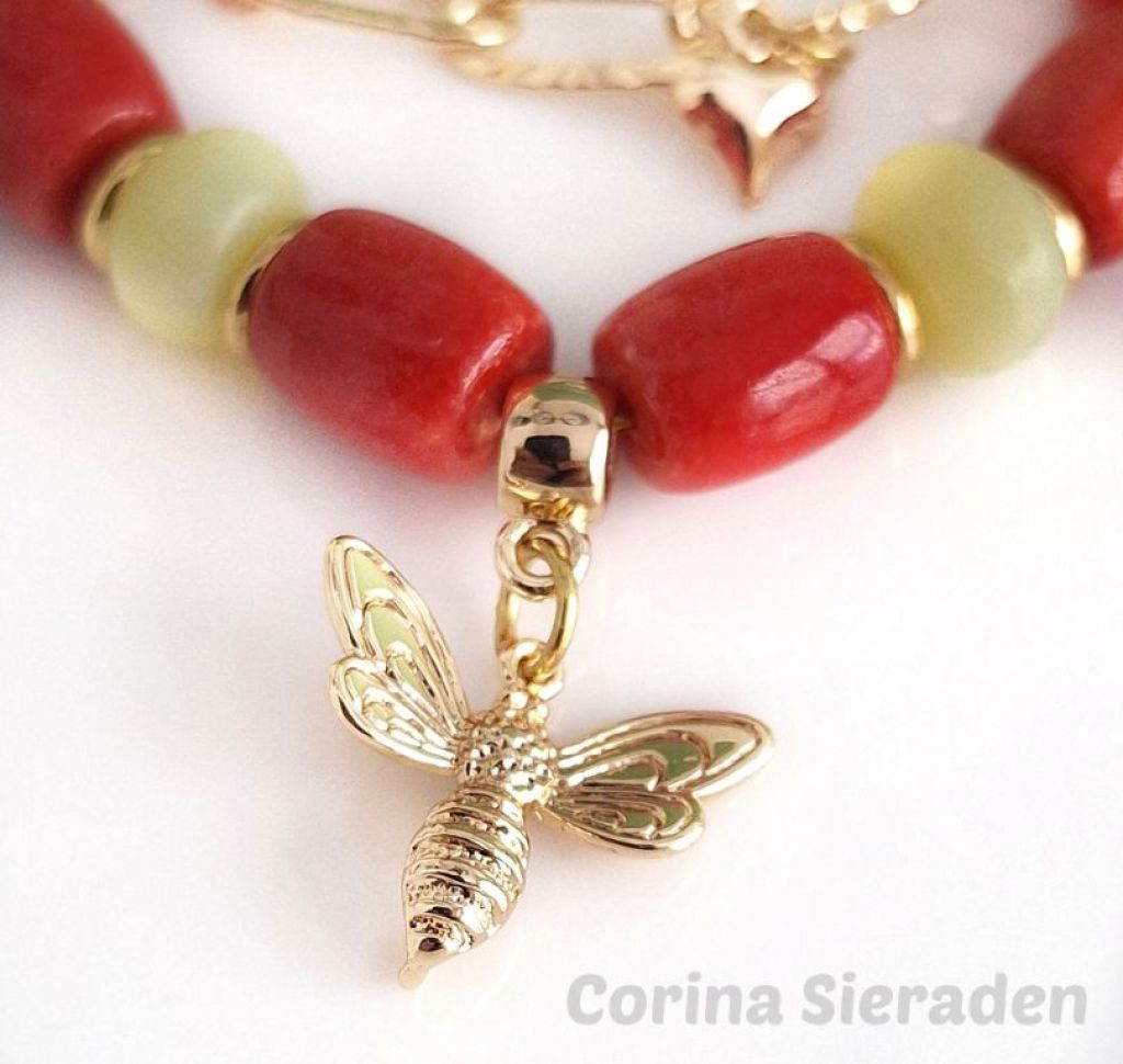 Armband van rode koraal : Armbanden