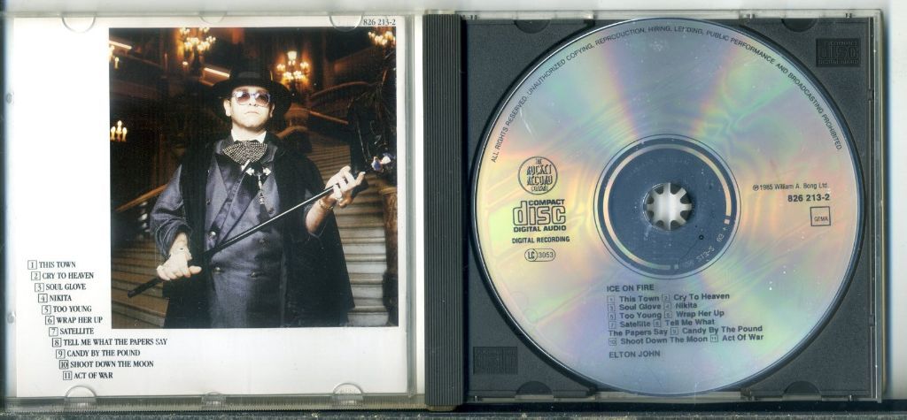 Elton John ? Ice On Fire 11 nrs CD 1985 ZGAN : CD